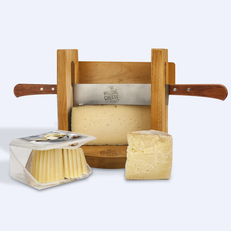Wood Cheese Cutter Guillotine with Knife – Euro Gourmet Food USA